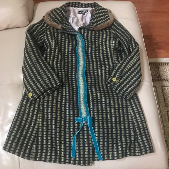 Sara Jane | Jackets & Coats | Vintage Sara Jane Tweed Coat Velvet Trim ...